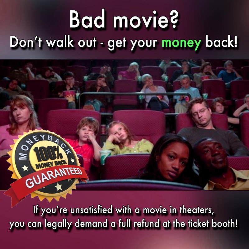 How to get back your cinema ticket price?